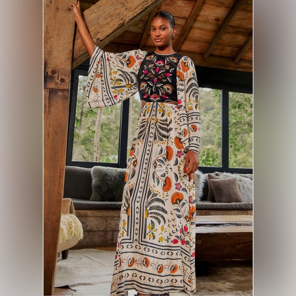 FARM Rio | Dresses | Farm Rio Sand Palms Paradise Embroidered Cut Out ...